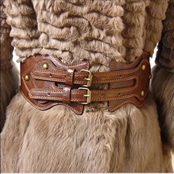 Accessories | Vintage Boho Leather Double Belt Buckle New | Poshmark